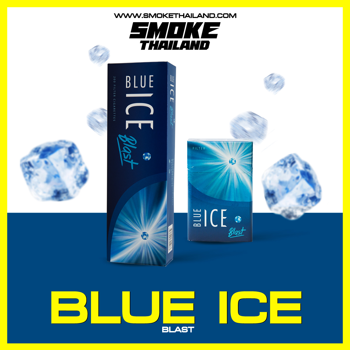 บุหรี่ BLUE ICE BLAST (1 เม็ดบีบ) - smokethailand.com