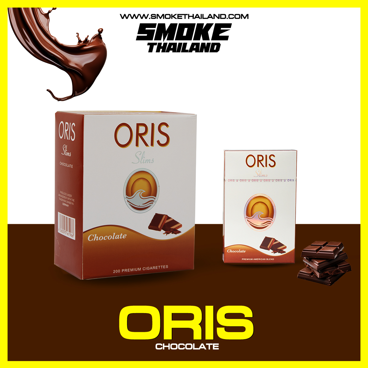 บุหรี่ ORIS CHOCOLATE SLIM - smokethailand.com